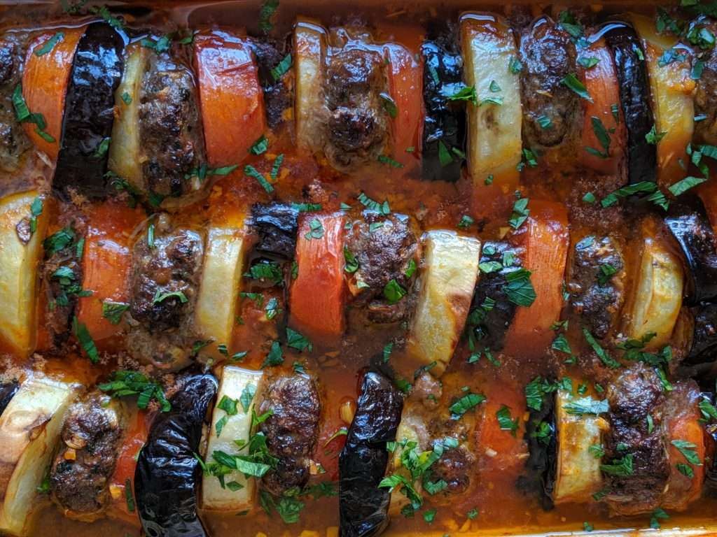 am what I eat | Baked kofta with eggplant and potatoes - am what I eat ...