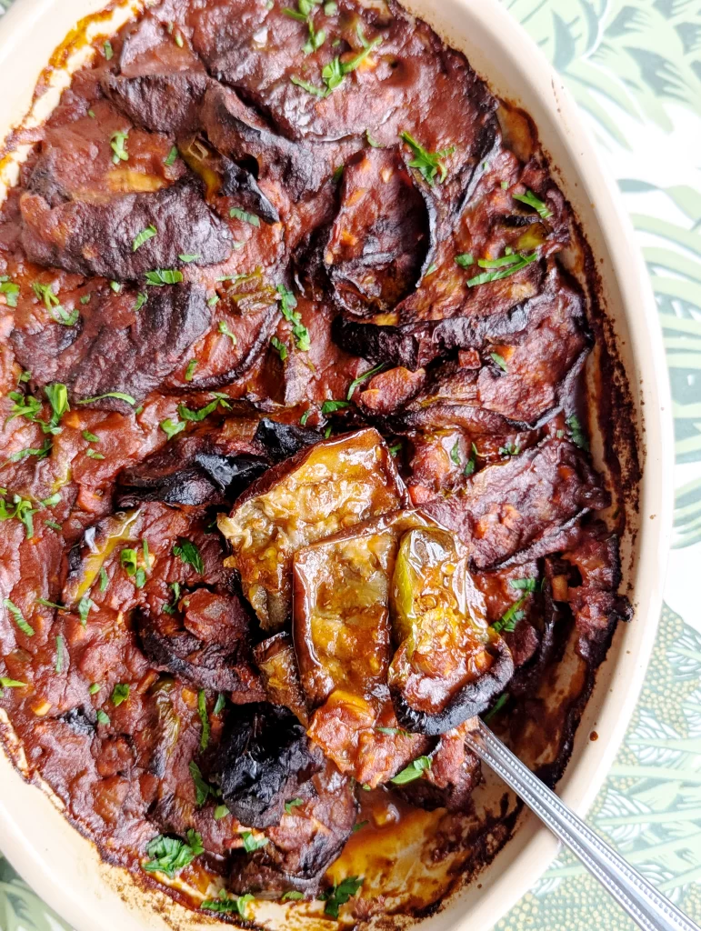 am what I eat | Egyptian vegan mesaqa'a - Egyptian eggplant moussaka ...
